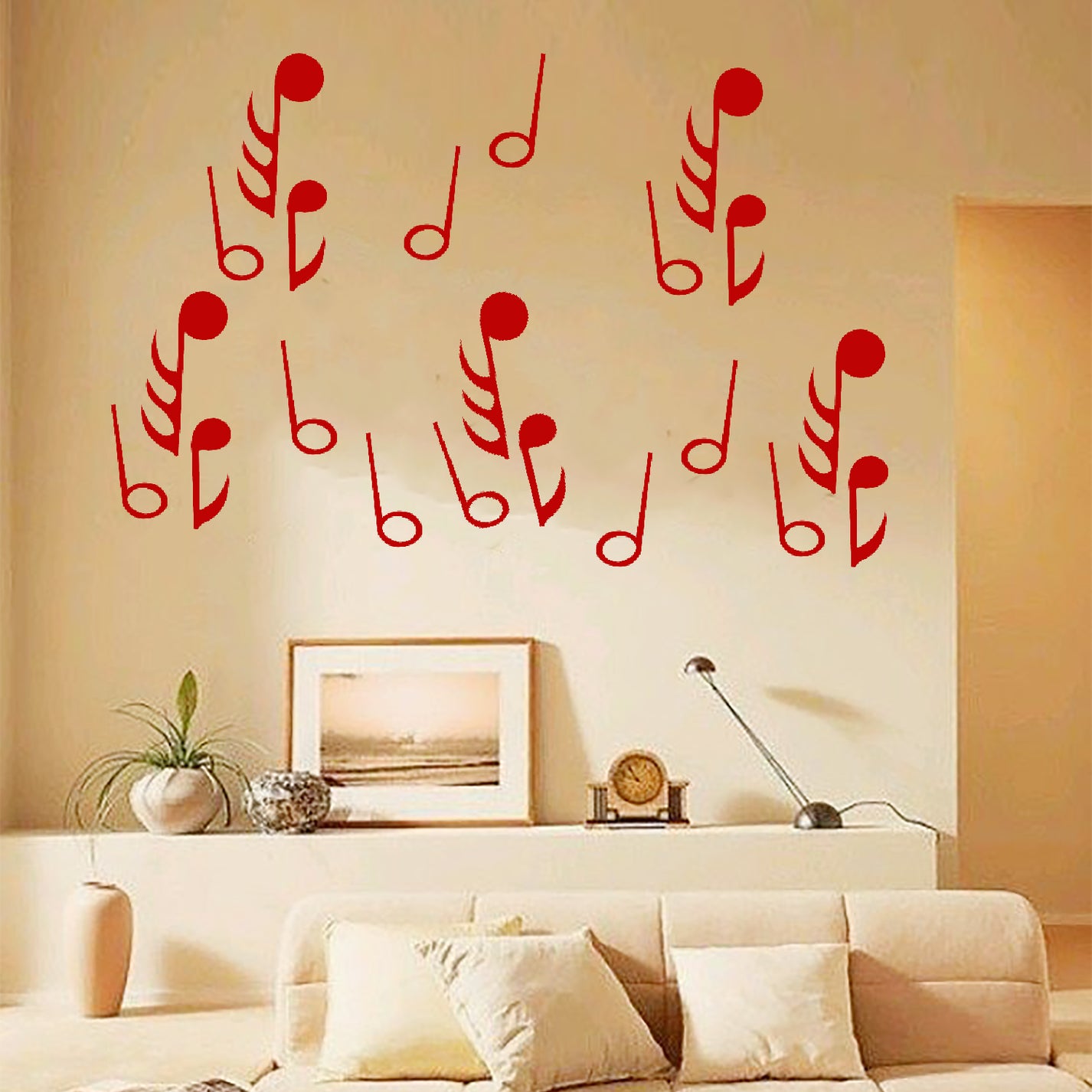 Music Symbol Wall Design Stencil (KHSNT193) – Kayra E Commerce Private ...