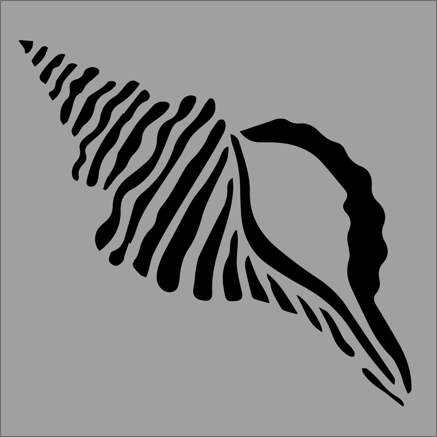 Seaside seashell Design Stencil for Wall Painting (KDMD1498) – Kayra E ...