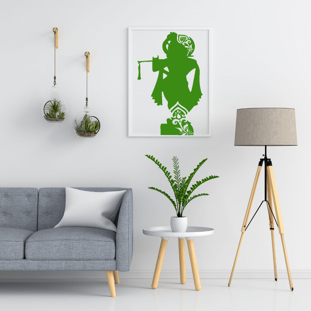 Krishna Wall Design Stencil (KHS267) – Kayra E Commerce Private Limited